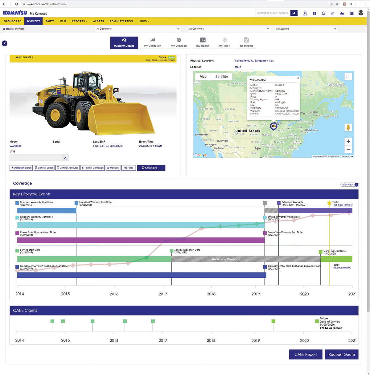 Here’s how to access Komtrax data on your registered machines through ...