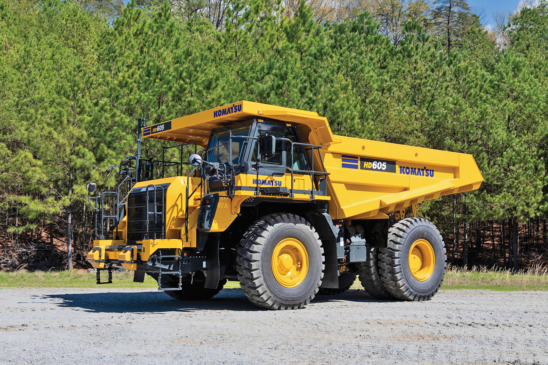 HD465-10 and HD605-10 haul trucks offer high payload capacity and improved fuel economy