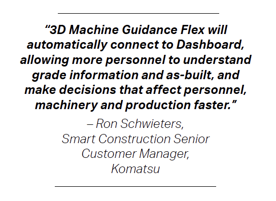 Smart Construction 3D Machine Guidance Flex allows more machines and ...